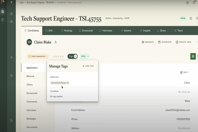 Xobin Applicant Tracking System Integration | Pinpoint